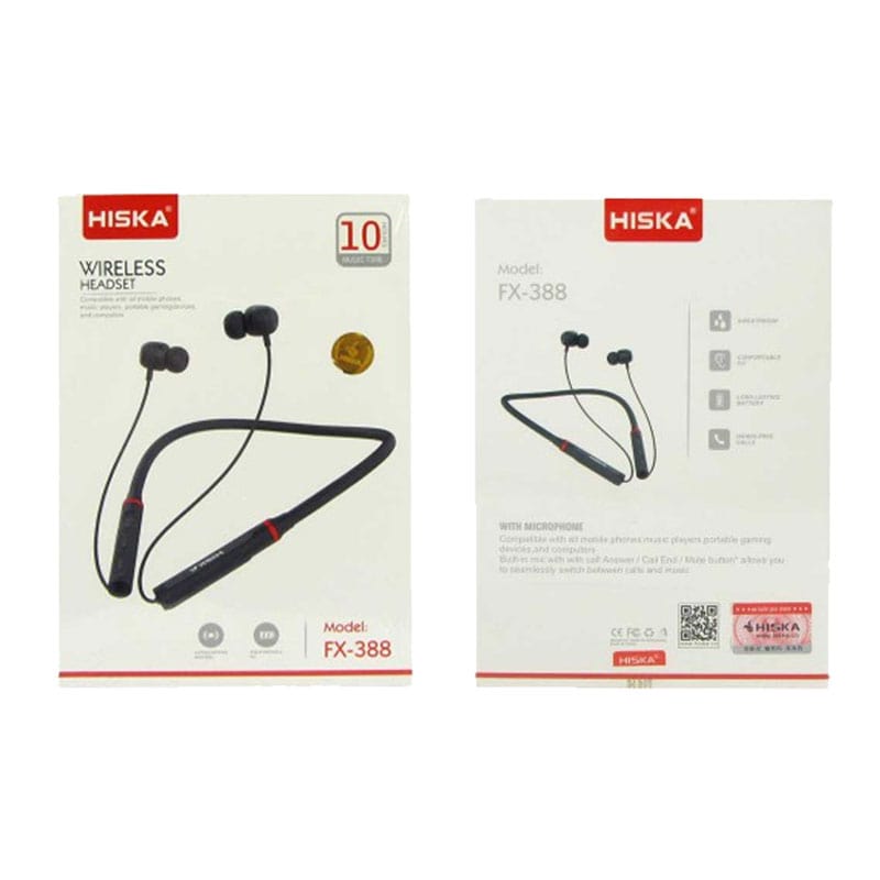 هندزفری بلوتوث گردنی هیسکا مدل HISKA FX388 | فروشگاه لوازم جانبی موبایل مودب